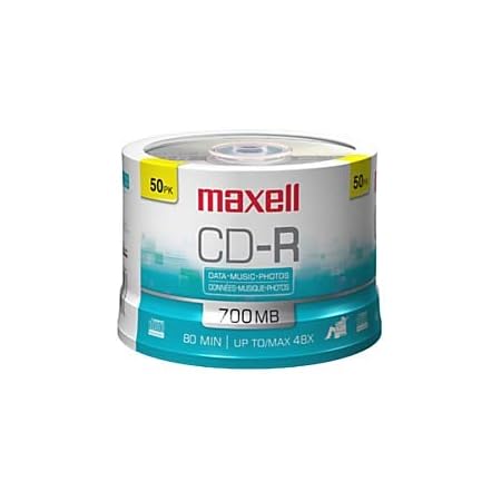 Amazon.com: MAXELL CD-R 80 Music-Gold (50 PC Spindle) Blank CD-R Disc ...