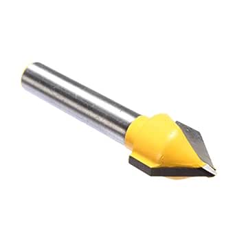 Amazon.co.jp: ONEDONG Shank 60 Degree V-Groove Router Bit Carbide ...