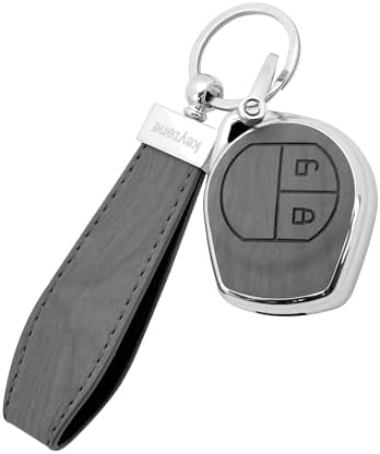 keyzone Woodgrain TPU Key Cover & Keychain for Suzuki Fronx, Jimny ...