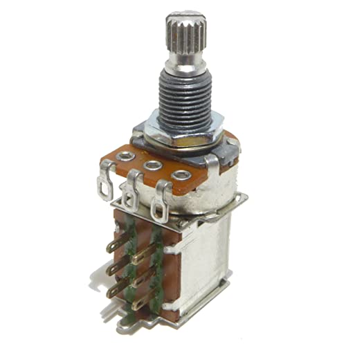 Guitar potentiometer switched Push Pull A250K 16mm diameter 18mm shaft ...