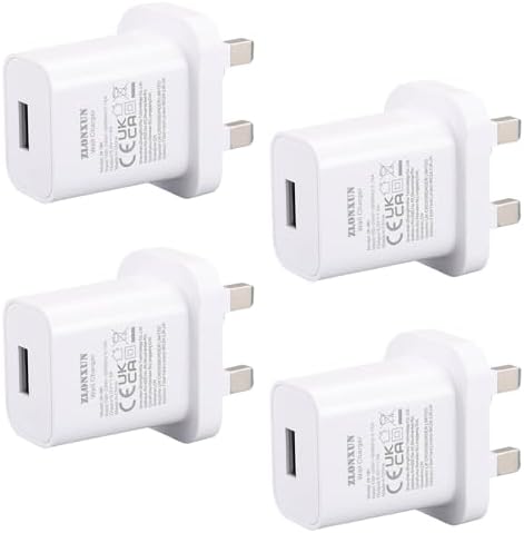 4-Pack USB Wall Charger Plug 5V 1A USB Plug Adapter Compatible for ...