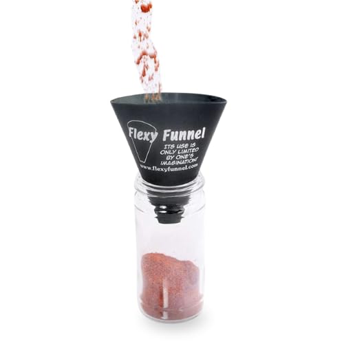 Flexy Funnel Embudo de silicona negra (3 pulgadas) Embudo plegable para ...