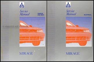 1993 Mitsubishi Mirage Repair Shop Manual Set Original: Mitsubishi ...
