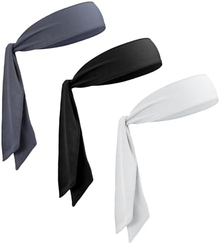 3Pcs Sports Headband Non-Slip Running Sweatband Adjustable Ninja Head ...