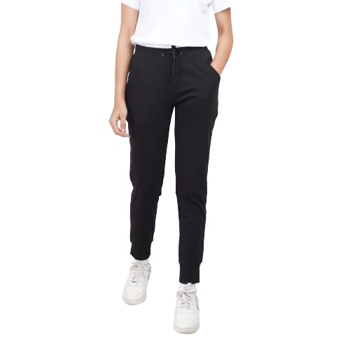 EcoLove Women's Organic Cotton Slim fit Solid Joggers with Narrow ...