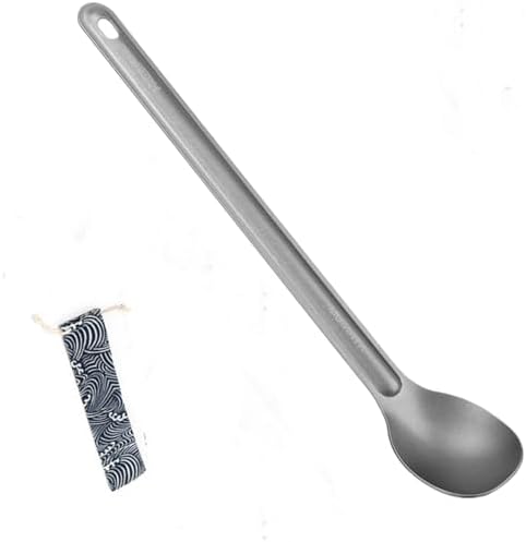 Amazon.com: FJYXCHENXM Backpacking Stainless Steel Long-Handled Spoon ...