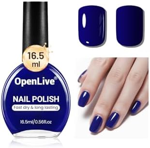 Amazon.com : OpenLive 16.5ml Dark Blue Nail Polish Large Volume Quick ...