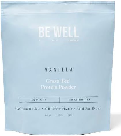 Amazon.com : Be Well by Kelly Vanilla Grass-Fed Beef Protein Powder ...