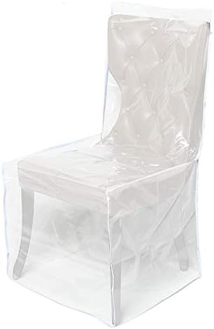 thorityau Dining Chair Plastic Covers, PVC Chair Cover -piece Universal ...
