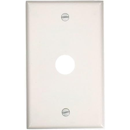 Leviton N751-W 1-Gang .625-Inch, Hole Device Telephone/Cable Wallplate ...