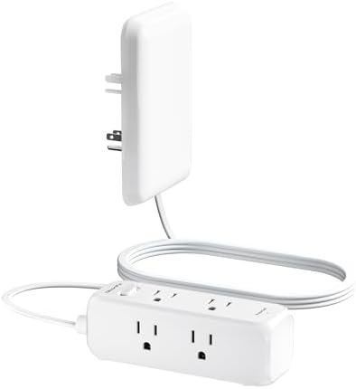 Amazon.com: Olcorife Flat Extension Cord with Outlet Cover, Flat Plug ...