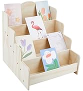 SUPERFINDINGS 4-Tier Wooden Greeting Card Display Stand Sticker Display ...