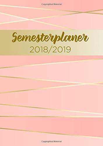 Semesterplaner 2018/2019 Student DIN A5: Der Studentenkalender ...