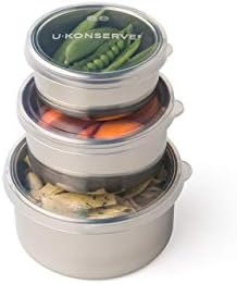 Amazon.com: HOMEARRAY Stainless Steel Food Storage Containers - Set of ...
