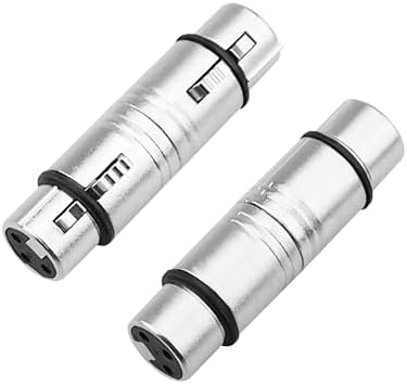 CLATE 3 Pin XLR Female to XLR Female Adapter for DMX Audio Microphone ...