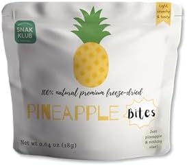 Amazon.com: Snakklub Pineapple Bites – Single-Serve Freeze-Dried ...