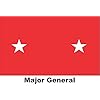 Amazon.com : Major General Officers Flags - US Army 2-Star 3'x5 ...
