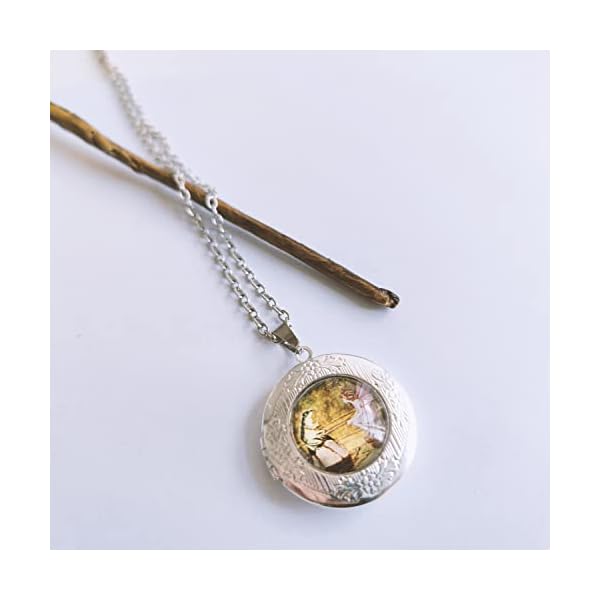 Locket Closure Pendant Necklace Frog and Fairy Tale Pixie Art Teelie's ...