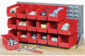 Amazon.com: Louvered Bench Rack 36"W x 20"H with 18 of Red Premium ...