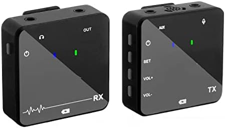 QIWA Wireless Mic - 2.4Ghz Cordless Collar Microphone for YouTube ...