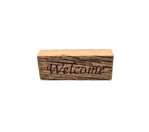 Amazon.com: Welcome Inspirational Reclaimed Wood Block Sign : Home ...