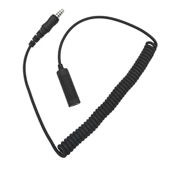Pdflie Helicopter Headset Replacement Cable Coiled Extension Wire with ...