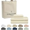 Amazon.com: CLOUDSCAPE LINEN 100% Egyptian Cotton Sheets Queen Size Bed Set, 4 Pieces Luxury ...