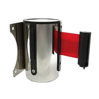 tooloflife 2M Red Retractable Ribbon,Stainless Steel Fixed Wall Mount ...