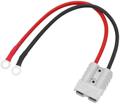 QWORK® Battery Connector with 10AWG Silicone Wire 20 Inches, 50A 600V ...