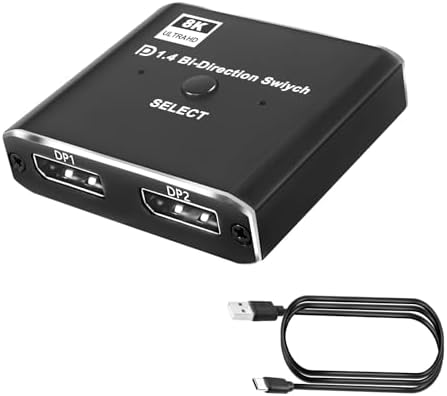 Amazon.com: XMSJSIY DisplayPort Switch 8K Bi-directional DP 1.4 ...