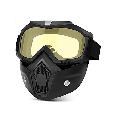 GadiBike Bike Motorcycle Helmet Riding Goggles Glasses with Removable ...