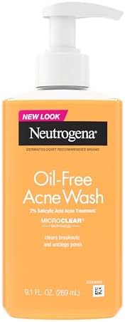 Amazon.com: Neutrogena Oil-Free Acne Face Wash - Facial Cleanser with ...