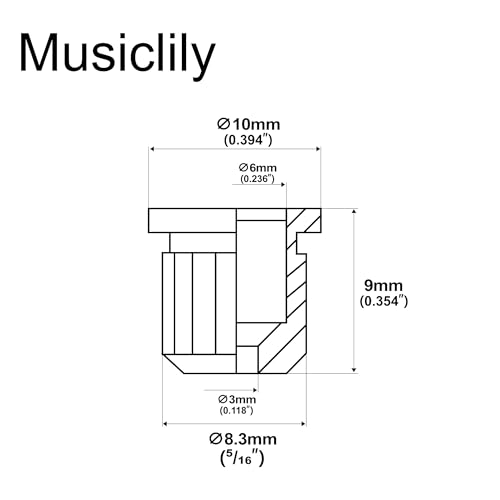 Musiclily Ultra 5/16 Inch Brass G-TLB-1 Style Guitar String Ferrules ...