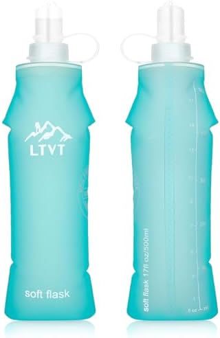 LYNXFIT Soft Flask Running Water Bottle 250ML (Pack of 2) - Collapsible ...