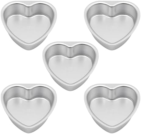 Amazon.com: Didaey 6 Pieces Heart Shaped Cake Pans Bulk 8 Inch Aluminum ...