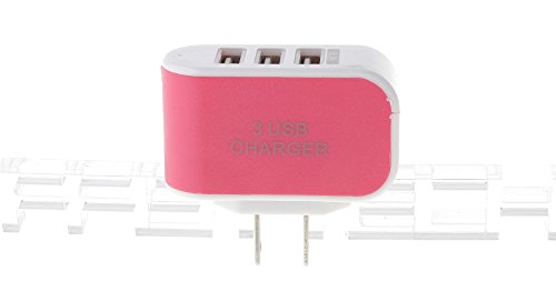 3-Port USB Wall Charger AC Power Adapter - Pink, 3.1A, US : Amazon.in ...
