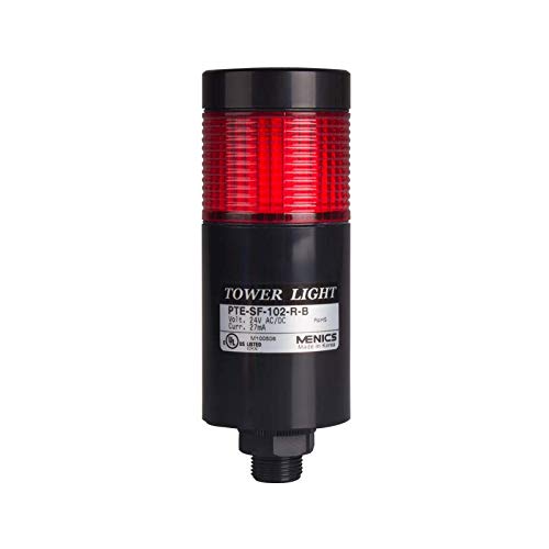 PTE-TCF-1FF-R-B, LED Stack Tower Light, 56mm red Color 1 Stack Modular ...