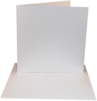 25 Pack - 7x7 White Card Blanks & Envelopes - Stella Weds (7"x7 ...