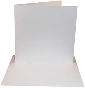 25 Pack - 7x7 White Card Blanks & Envelopes - Stella Weds (7"x7 ...