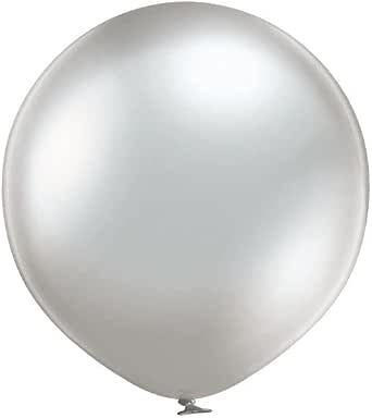 Amazon.com: Belbal Latex Balloon (Pack of 100) (12in) (Silver) : Home ...