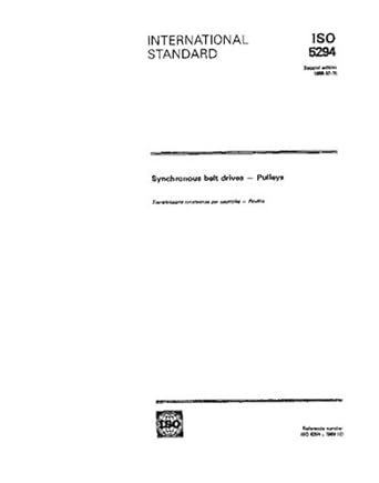ISO 5294:1989, Synchronous belt drives - Pulleys | Amazon.com.br