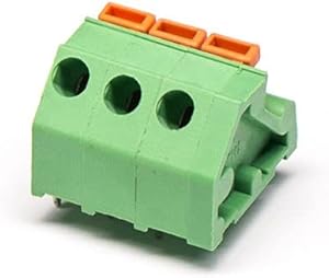 Amazon.com: 20PCS PCB Spring Terminal Blocks Green 6pin Straight ...