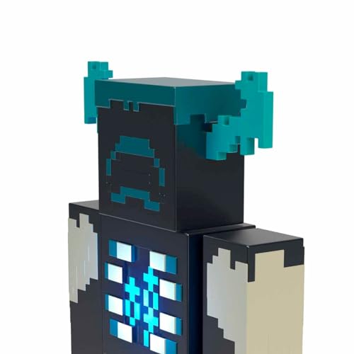 Mattel Minecraft Toys Warden Action Figure with Lights, Sounds and ...