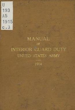 Manual of Interior Guard Duty 1914 | Amazon.com.br