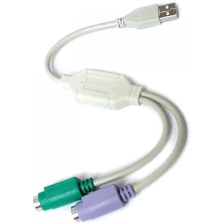 MESHIV USB to PS2 Converter/Adapter, USB Type A Male to Dual PS/2 ...