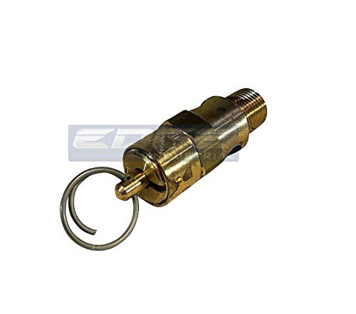 1/8" ASME Brass Safety relief Valve, American made, Compressed air pop ...
