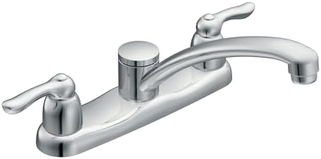 Moen 7434 Chateau One-Handle Low Arc Kitchen Faucet (Chrome), Touch On ...