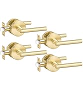 goldenwarm Gold Door Handles, Privacy Bruhsed Gold Door Handle, Heavy ...