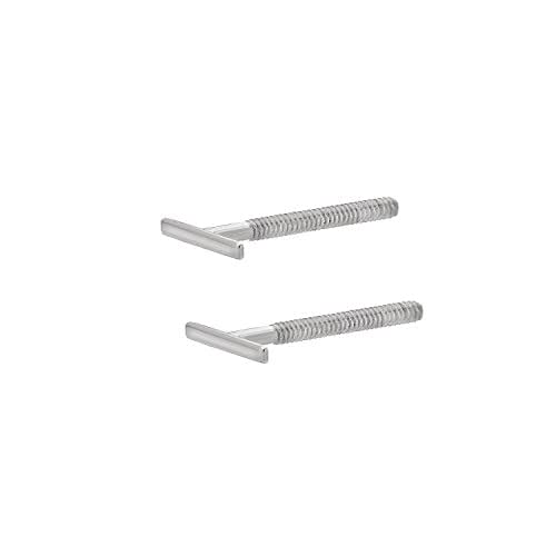 Amazon.com: Line Stud Earrings 14k White Gold - Extremely Tiny Bar ...