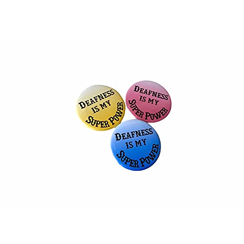 Deafness Awareness Badge, Deaf Warning Pin Button Badges, I am deaf ...